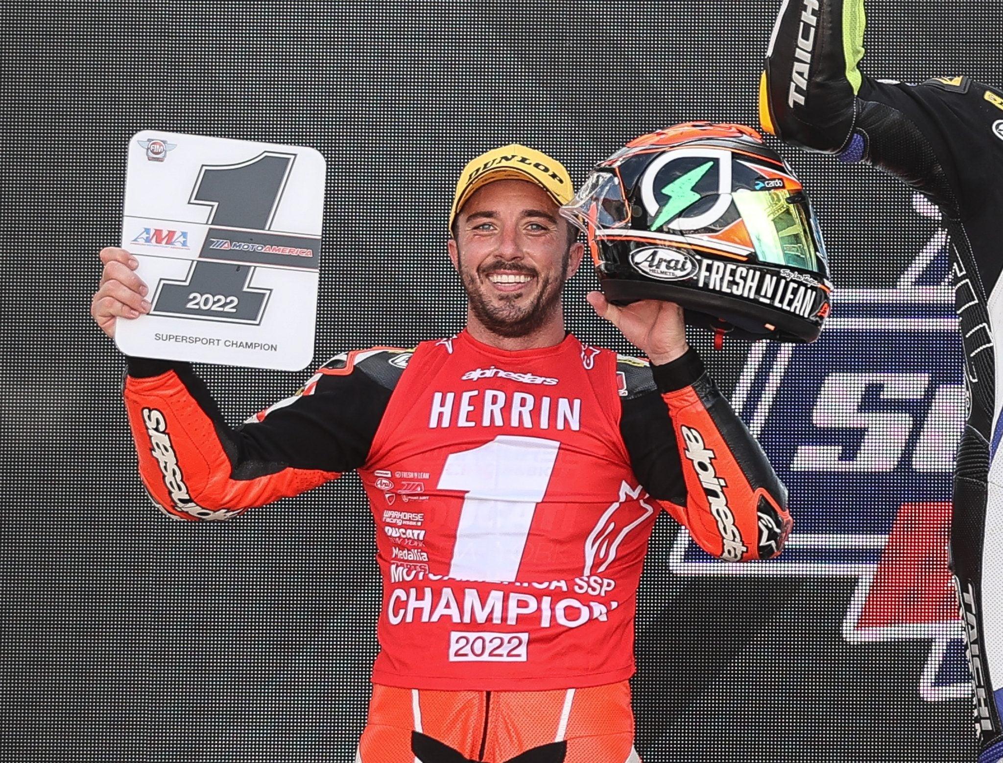 Josh Herrin a couronné 2022 Moto America SuperSport Champion après la ...